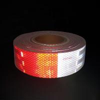 China Trucks DOT Conspicuity Retro Reflective Tape White Red Prism Type for sale