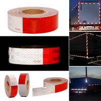 China PMMA Dot Red Reflective Tape Self Adhesive For Trailer Vehicle Warning for sale