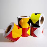 China Biocolor Safety Reflective Conspicuity Tape Sticker Black And Yellow White And Red Arrow for sale