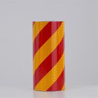 China PVC Crystal Lattice Reflective Film Dual Color Reflective Warning Tape For Road Safety for sale