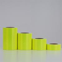 China Fluorescent Yellow Green Reflective Safety Marking Tape For Trailer Truck Car Motorcycle for sale