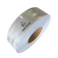 China PET Micro Prismatic White Conspicuity Tape Reflective Vehicle Tape ECE Certificated for sale