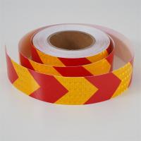 China Crystal Lattice Conspicuity Arrow Pattern Reflective Caution Tape For Vehicle for sale