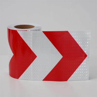 China Crystal Lattice Arrow Design Reflective Warning Tape For Vehicle Conspicuity Making for sale