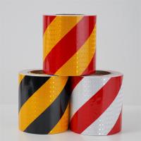 China Conspicuity Reflective Warning Tape Sticker Biocolor Black And Yellow for sale