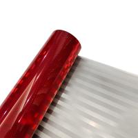 China Micro Prismatic Retro Metalized Gold Reflective Vinyl Film Self Adhesive for sale