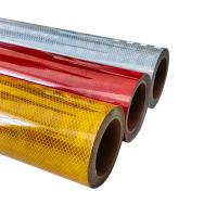 China Metallized Silver Micro Prismatic Reflective Sheeting Vinyl Strong Flexibility for sale
