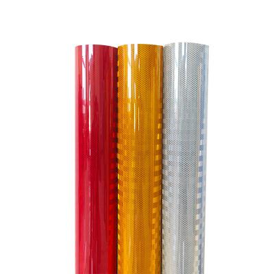 China Metallized Silver Micro Prismatic Reflective Sheeting Vinyl Strong Flexibility for sale