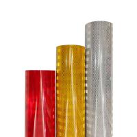 China Gold Red Prismatic Reflective Sheeting Flexible Printable ODM for sale
