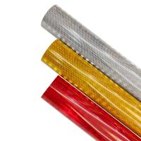 China Metallized Silver Micro Prismatic Reflective Sheeting Vinyl Strong Flexibility for sale