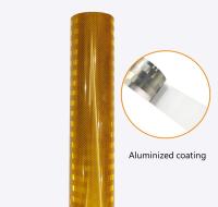 China Micro Prismatic Retro Metalized Gold Reflective Vinyl Film Self Adhesive for sale