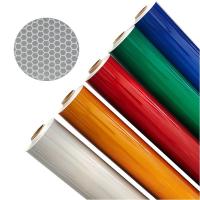 China High Intensity Self Adhesive Road Sign Reflective Sheeting Vinyl Film For Night Outdoor Safety for sale