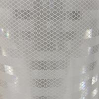 China Self Adhesive White Micro Prismatic Reflective Vinyl White Laminate Sheets for sale