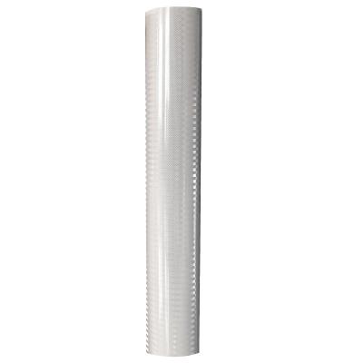 China Self Adhesive White Micro Prismatic Reflective Vinyl White Laminate Sheets for sale