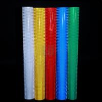 China PET Self Adhesive Micro Prismatic Reflective Sheeting Vinyl Film For Traffic Signs for sale
