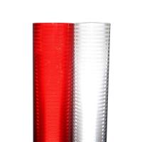 China White Blue Red Prismatic Reflective Temporary Vinyl Film PET Material for sale