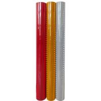 China Aluminized Red White Prismatic Reflective Sheeting Vinyl Film High Intensity for sale