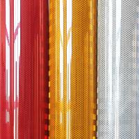 China Aluminized Red White Prismatic Reflective Sheeting Vinyl Film High Intensity for sale