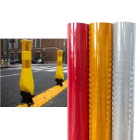 China PET PVC Aluminum Prismatic Reflective Sheeting Film Self Adhesive 2800L for sale