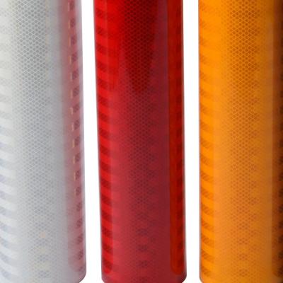 China ODM Adhesive EGP Reflective Sheeting Orange Vinyl For Road Safety for sale