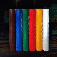 China HIP Retro Prismatic Reflective Sheeting Permanent Adhesive Vinyl for sale