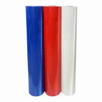 China 1.22*45.72m Red Reflective Film Durable Prismatic Reflective Sheeting For Safety Signs for sale