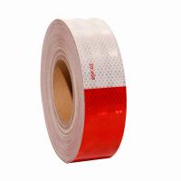 China White Red Micro Prismatic Conspicuity DOT C2 Reflective Tape For Trucks for sale