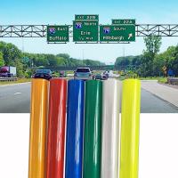 China High Visibility Diamond White Reflective Vinyl Film for Safety Road Sign for sale