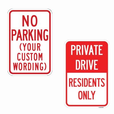 China Aluminum Sheeting No Parking High Visibility Reflective Warning Road Traffic Signs for sale