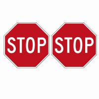 China 12 x 12 Inches Octagon Street Slow Warning Reflective Road Signs for sale