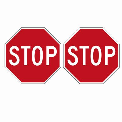 China 12 x 12 Inches Octagon Street Slow Warning Reflective Road Signs for sale