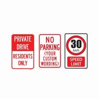 China Custom Mandatory Regulatory Road Signs Retro Reflective Traffic Signs White Black Red for sale