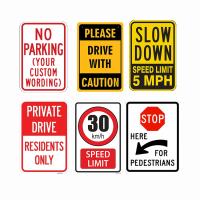 China Speed Limit Retro Reflective Signs Stop Traffic Symbol Round shape for sale