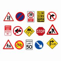 China OEM Metal Aluminum Slow Kids Reflective Road Street Signage Safety Traffic Sign Board for sale