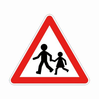 China Custom Aluminium Metel Reflective Traffic Road Sign Train Construction Traffic Warning Signs for sale