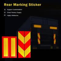 China High Visibility Reflective Vehicle Eye-catching Marking License Plate Number Reflective Stickers For Heavy Trucks for sale
