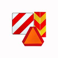 China Custom Vehicle Conspicuity Markings Reflective Chevron Rear Marker Board Warning Signs for sale