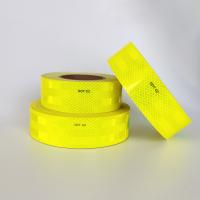China 2 inch x 150 inch Waterproof Feet Fluorescent Yellow DOT C2 Reflective Tape for sale