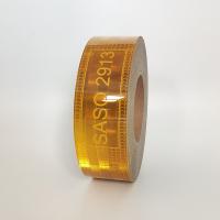 China Aluminized Yellow SASO 2913 Conspicuity Reflective Sticker Tape For Truck Trailer for sale