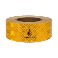 China Custom Yellow Self Adhesive ECE 104R Reflective Tape For Vehicle Trailer Truck for sale