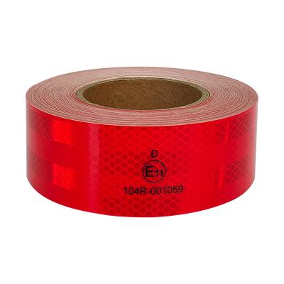 China Custom Yellow Self Adhesive ECE 104R Reflective Tape For Vehicle Trailer Truck for sale