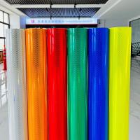 China ASTM Self Adhesive Micro Prismatic Diamond Grade Retroreflective Reflective Vinyl for sale