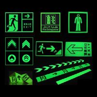 China Self-adhesive Glow In Dark Vinyl Glowing Roll Luminescent For Safety Sign for sale