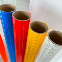 China Micro Prismatic HIP Reflective Vinyl Film Self Adhesive Weatherproof 10 Years for sale