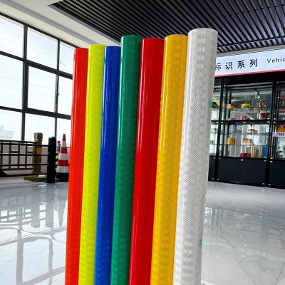 China Industrial Premium Conspicuous Reflective Sheeting Film Vinyl Roll for Road Safety Sign for sale