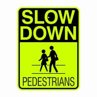 China Customized Reflective Traffic Signs Roadway Signs For Pedestrians School Bus for sale