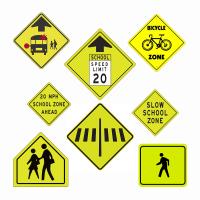 China Mandatory Reflective Traffic Signs Reflective School Signs for Pedestrian Crossing for sale