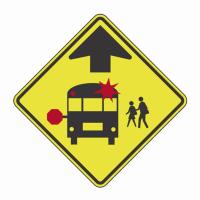 China Fluorescent Reflective Pedestrian Crossing Ahead Warning Symbol Sign for school zones for sale