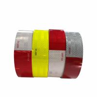 China 2 inch x 150 inch Waterproof Feet Fluorescent Yellow DOT C2 Reflective Tape for sale