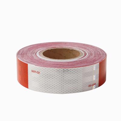 China Acrylic Prismatic DOT C2 Reflective Tape Reflective Sticker For Trucks for sale